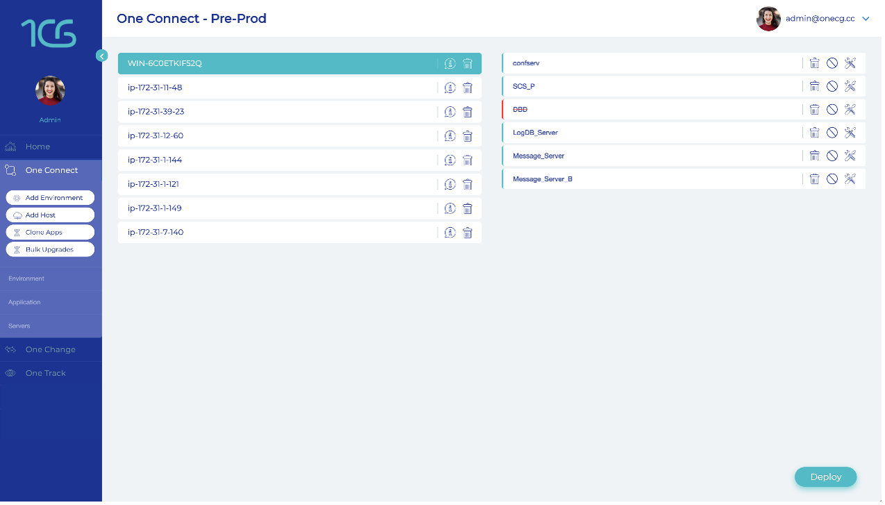 OneConnect - OneCG: Automatic One Click Administration for Genesys